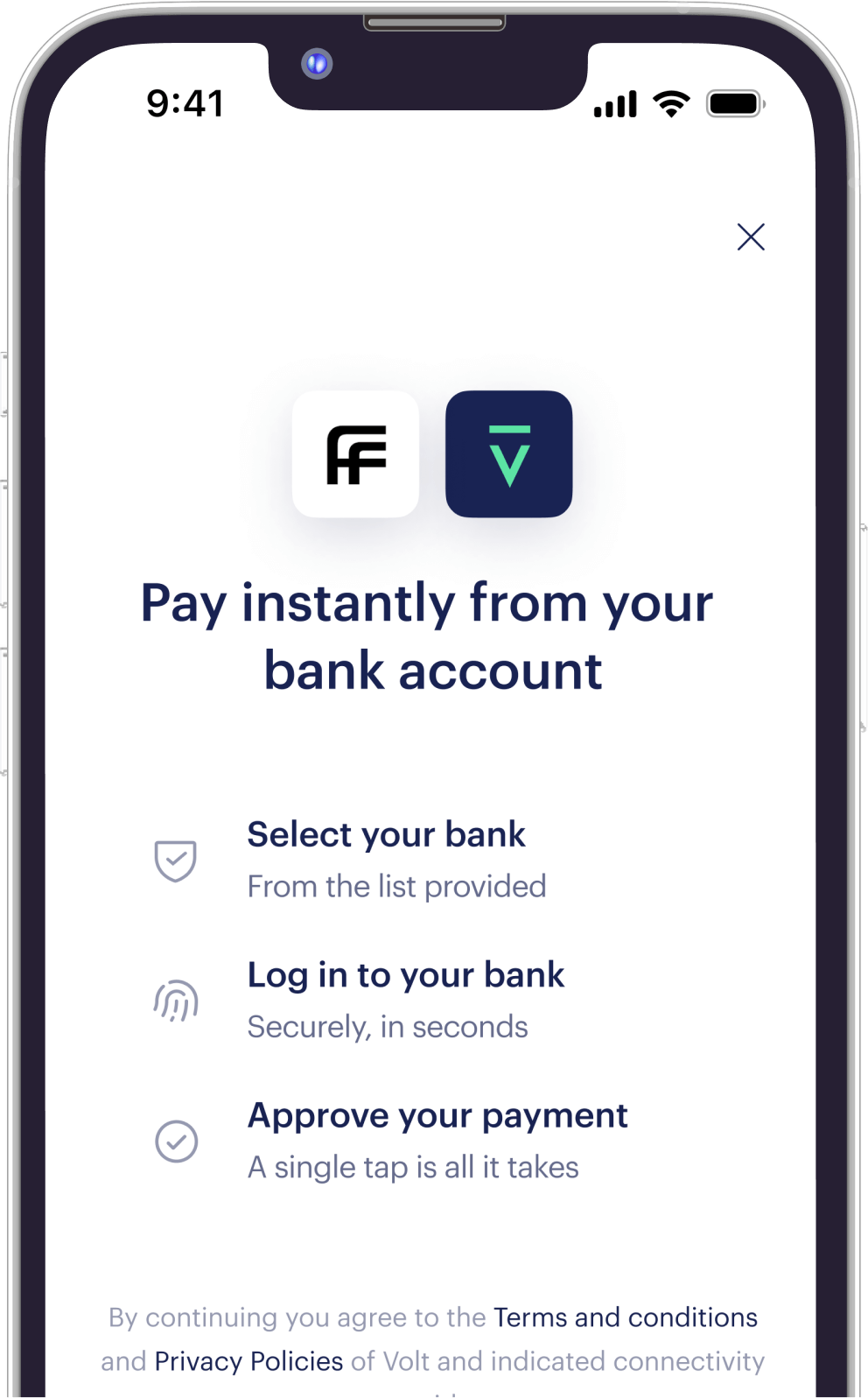 Pay with Volt | The Pay by Bank user experience | Volt